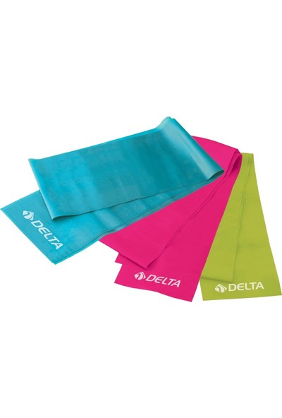 Delta 3 'lü Pilates Bandı Plates Egzersiz Direnç Lastiği Seti
