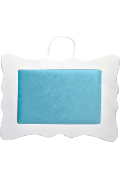 Can Kadife Kaplı Dörtgen Ahşap Kapı Panosu Bebek Kapı Süsü Mavi 40x30cm Can Kadife Kaplı Dörtgen Ahşap Kapı Panosu Bebek Kapı Süsü Mavi 40x30cm
