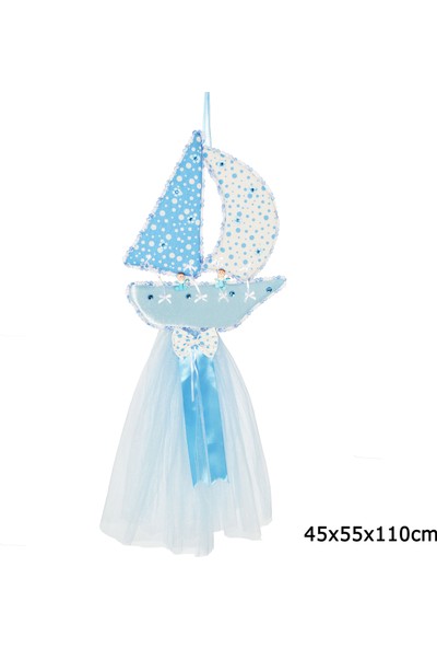 Can Yelkenli Gemi Şeklinde Bebek Kapı Süsü Mavi 45*55*110cm Can Yelkenli Gemi Şeklinde Bebek Kapı Süsü Mavi 45*55*110cm