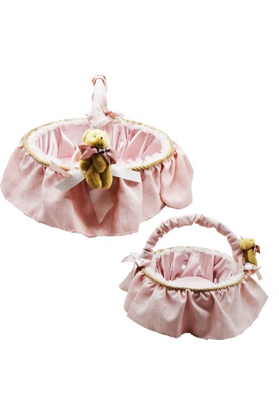 Can Ayıcıklı Fırfırlı Bebek Sepeti Pembe ( 36 cm * 30 cm ) Can Ayıcıklı Fırfırlı Bebek Sepeti Pembe ( 36 cm * 30 cm )