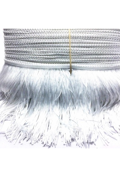 Brode Saçak 1 Metre Beyaz Saçak Püskül İşleme Şerit 30 cm Brode Saçak 1 Metre Beyaz Saçak Püskül İşleme Şerit 30 cm