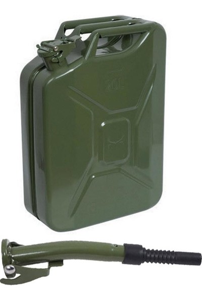 KNC 20 Litre Metal Benzin Bidonu Hortum Dahil KNC 20 Litre Metal Benzin Bidonu Hortum Dahil