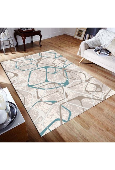 Decoplus Dijital Baskılı Lastikli Halı Örtüsü Nice NC16