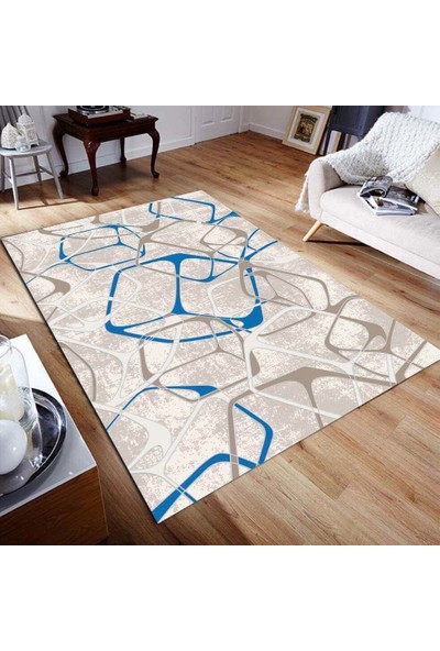 Decoplus Dijital Baskılı Lastikli Halı Örtüsü Nice NC19