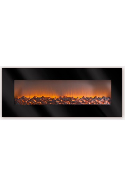 Drc Tasarım 1800W LCD Plazma Dekoratif Şömine Siyah