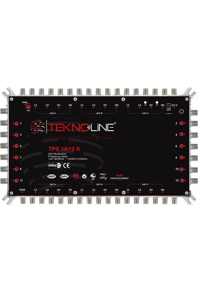 TEKNOLINE 14X12 KASKATLI MULTISWITCH ZAMAK KASA UYDU DAĞITIM SANTRALI TEKNOLINE 14X12 KASKATLI MULTISWITCH ZAMAK KASA UYDU DAĞITIM SANTRALI