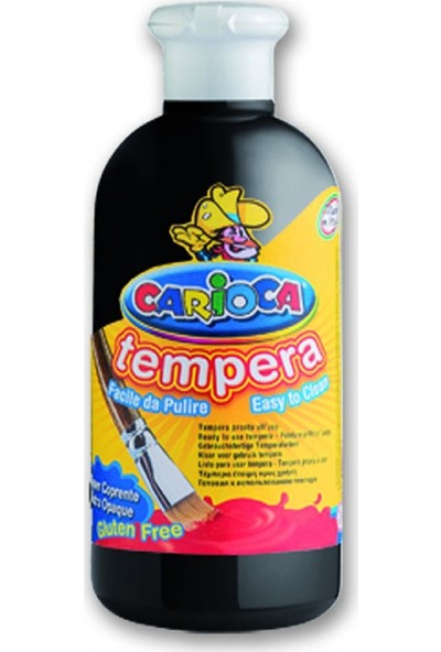 Carioca Tempera Suluboya Süper Yikanabilir Siyah 250 Ml.