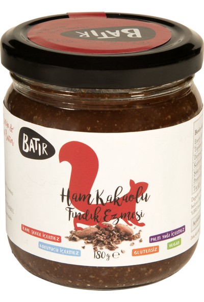 Batır Ham Kakaolu Fındık Ezmesi 180 gr