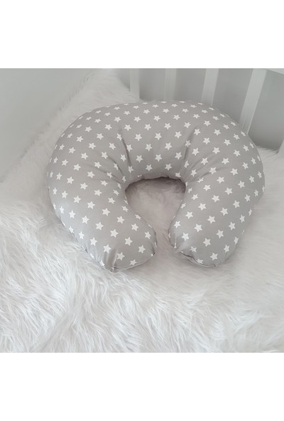 Bebekatölyesi Emzirme Yastığı Gri Yıldız Gri Kombin