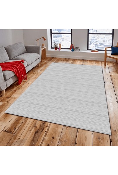 Decoplus Dijital Baskılı Lastikli Halı Örtüsü Sade 4005