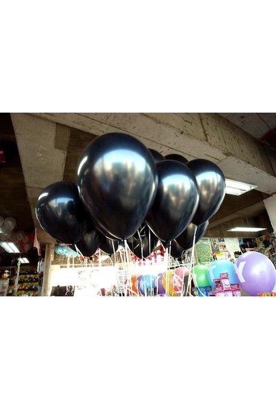 Parti Dolabı 20 Adet Sedefli Parlak Metalik Siyah Balon Helyumla Uçan Parti Dolabı 20 Adet Sedefli Parlak Metalik Siyah Balon Helyumla Uçan