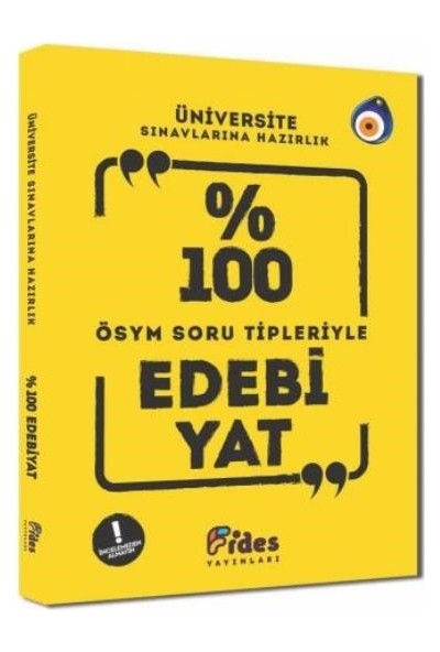 Fides Yayınları Yüzde 100 Ösym Soru Tipleriyle Edebiyat Fides Yayınları Yüzde 100 Ösym Soru Tipleriyle Edebiyat