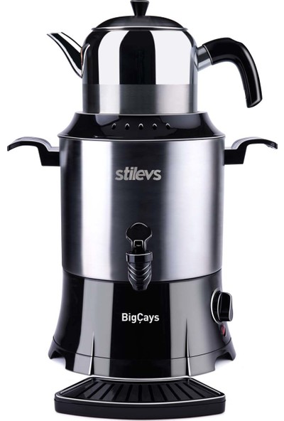 Stilevs Çelik Lüx Semaver - Siyah&Mat