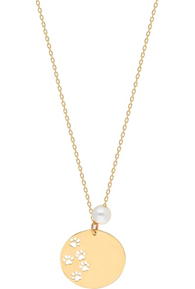 Glorria Altın İnci Pati Kolye Glorria Altın İnci Pati Kolye