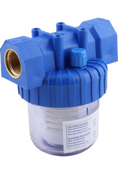 Sufil Sayaç Filtresi Yıkanabilir Kartuşlu Ve Siliphoslu(Kireç Önleyici ) 3/4 Giriş Çıkış