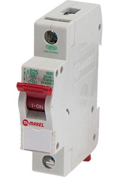Makel 1 Fazlı 20 Amper B Tipi (Çabuk Karakterli) 3kA Otomatik Sigorta Makel 1 Fazlı 20 Amper B Tipi (Çabuk Karakterli) 3kA Otomatik Sigorta