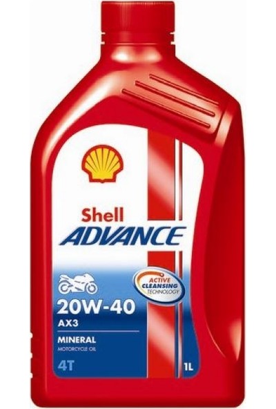 Shel 4T Ax3 20W50 Motorsiklet Yağı Shel 4T Ax3 20W50 Motorsiklet Yağı
