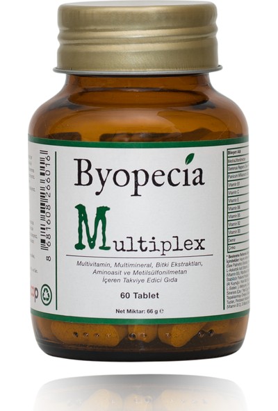 Byopecia Multiplex 60 Tablet (Saç Dökülmesi, Ve Tırnaklar İçin) Byopecia Multiplex 60 Tablet (Saç Dökülmesi, Ve Tırnaklar İçin)