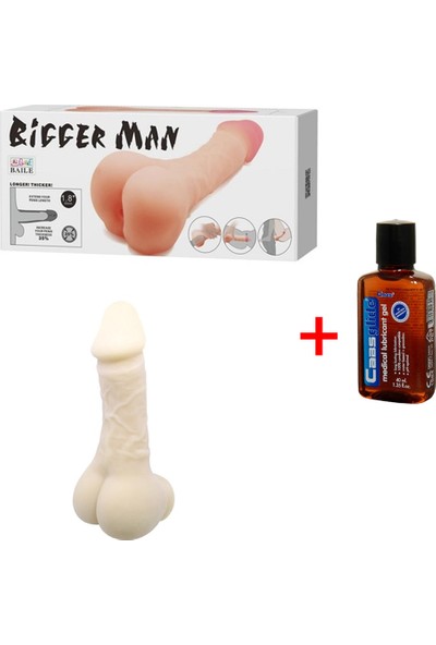 Bigger Man Yeni Nesil Ultra Realistik Mastürbatör Penis Kılıfı Ve Cabsglide Kayganlaştırıcı Jel