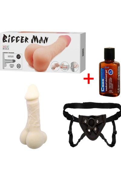 Bigger Man Yeni Nesil Ultra Realistik Mastürbatör Penis Kılıfı, Kemer Ve Cabsglide Kayganlaştırıcı Jel Bigger Man Yeni Nesil Ultra Realistik Mastürbatör Penis Kılıfı, Kemer Ve Cabsglide Kayganlaştırıcı Jel