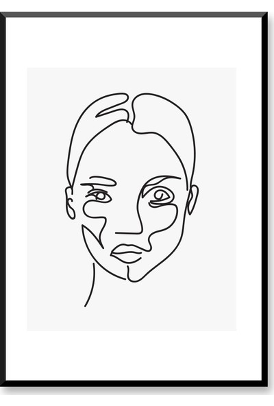 Normmade Faceline Siyah Çerçeveli Baskı