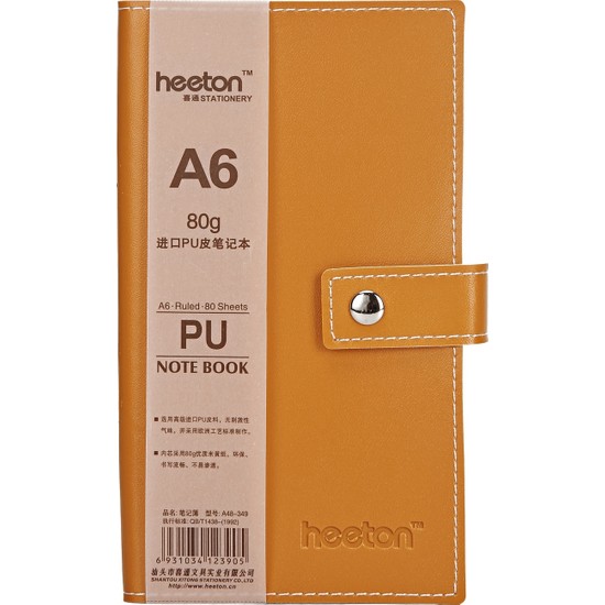Heeton Deri A6 Çıtçıtlı Not Defteri - Tarihsiz Ajanda Fiyatı