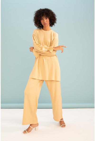 DeFacto Geniş Paça Waffle Pantolon X4534AZ22SM DeFacto Geniş Paça Waffle Pantolon X4534AZ22SM