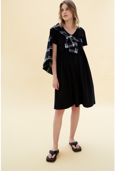 DeFacto Regular Fit Kısa Boy Hamile Elbise X6046AZ22SM