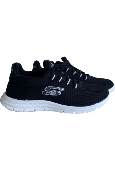 Unisex Yetişkin Siyah Sneaker Yürüyüş Günlük Spor Ayakkabı