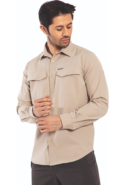 Crozwise Ribstop - Erkek Bej Outdoor Yazlık Gömlek - 7131-02 Crozwise Ribstop - Erkek Bej Outdoor Yazlık Gömlek - 7131-02