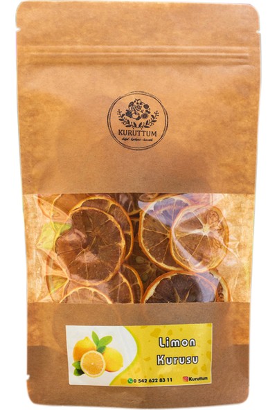 Bahçemden Kuruttum Kurutulmuş Limon Dilimleri 100 gr