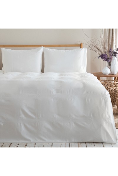 Chakra Shino Çift Kişilik Nevresim Seti 200 x 220 cm Beyaz