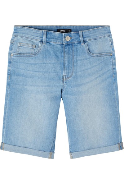 Lmtd Normal Bel Düz Açık Mavi Erkek Çocuk Denim Şort - 13198170