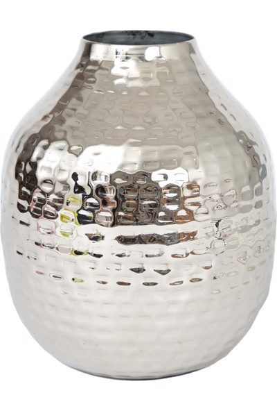 Karaca Home Moroccan Vazo Gümüş 21X21X19,5 cm Karaca Home Moroccan Vazo Gümüş 21X21X19,5 cm