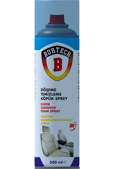 Burtech Araç Döşeme Temizleme Köpük Sprey 500 ml Burtech Araç Döşeme Temizleme Köpük Sprey 500 ml