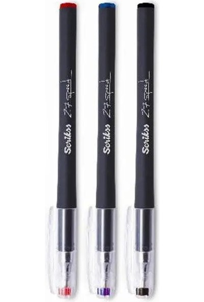 Scrikss Speed Gel Tükenmez Kalem 0.7 3 Lü Set Siyah Mavi Kırmızı Scrikss Speed Gel Tükenmez Kalem 0.7 3 Lü Set Siyah Mavi Kırmızı
