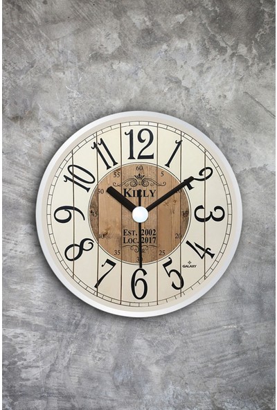 Muyika Kiely Mıknatıslı Beyaz/kahve Buzdolabı Saati 11 cm Bds-Y