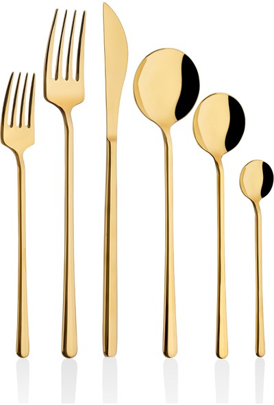 Taç Grasse 36 Parça Çatal Kaşık Bıçak Seti Gold Taç Grasse 36 Parça Çatal Kaşık Bıçak Seti Gold