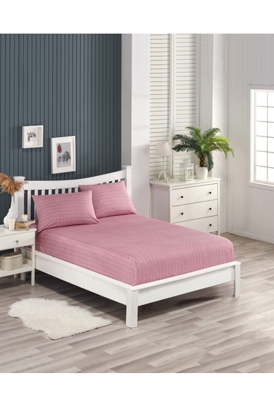 Evorhome Çarşaf Takımı Çift Kişilik Pembe Lastikli 180x200cm Evorhome Çarşaf Takımı Çift Kişilik Pembe Lastikli 180x200cm