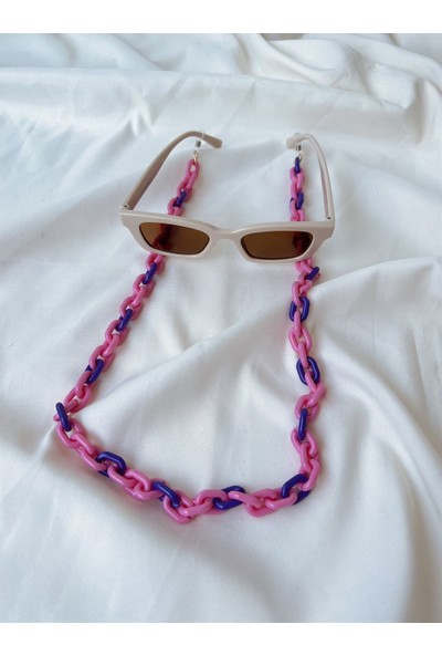 Retrobird Renkli Zincir Detaylı Gözlük Zinciri Kadın Karışık Renkli