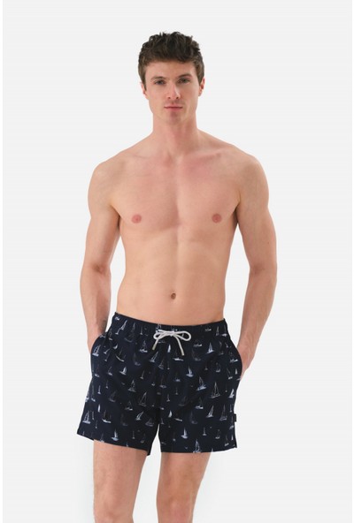 John Frank Deniz Şort All Over Cepli Mayo Short Erkek Mayo Short JFSSSWL21SAIL