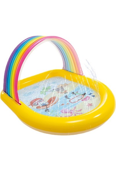 Lanbo Tavşan Dalış Gökkuşağı Örtüsü Çeşme Çocuk Aile Havuzu Güneşlik Çocuk Havuzu