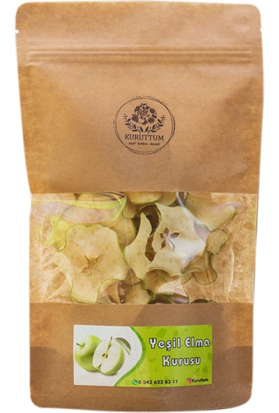 Bahçemden Kuruttum Yeşil Elma Kurusu 100 gr Bahçemden Kuruttum Yeşil Elma Kurusu 100 gr