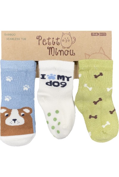 Petit Minou 3'lü My Dog Bebek Çorabı 2159 Petit Minou 3'lü My Dog Bebek Çorabı 2159