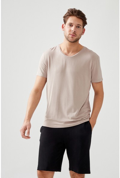 Hays Erkek Modal V Yaka Kısa Kollu T-Shirt Hays Erkek Modal V Yaka Kısa Kollu T-Shirt