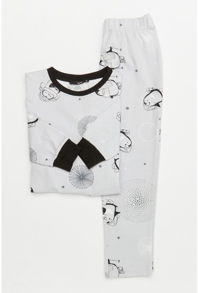 Hays Erkek Çocuk Penguen Baskılı Pamuklu Uzun Pijama Takımı Hays Erkek Çocuk Penguen Baskılı Pamuklu Uzun Pijama Takımı