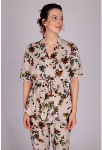 Hays Kadın Vegan Kısa Kollu Kimono