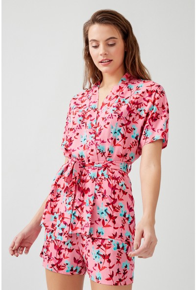 Hays Kadın Vegan Dokuma Kısa Kimono Üst