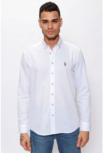U.s. Polo Assn. Erkek Basic Slim Fit Gömlek 6141363189 Beyaz U.s. Polo Assn. Erkek Basic Slim Fit Gömlek 6141363189 Beyaz