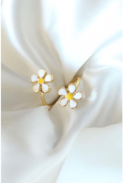 Altın Kaplama Papatya Kadın Yüzük